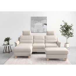 Sit & More Ecksofa SIT & MORE, B:234cm H:90cm T:168cm, grau, Wohnzimmer, Sofas, "Farö L-Form", inklusive Federkern, wahlweise mit Bettfunktion und Bettkasten