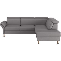 Ecksofa Home Affaire, B:259cm H:85cm T:227cm, grau, 100% Polyester, Wohnzimmer, Sofas, "Calypso L-Form", mit Relaxfunktion motorisch im Sofa 2,5-