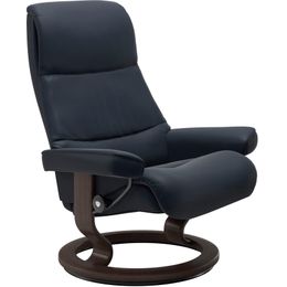 Relaxsessel stressless, B:78cm H:105cm T:78cm, blau, Leder BATICK: BATICK ist ein leicht korrigiertes, durchgefärbtes und genarbtes Möbelleder, bei