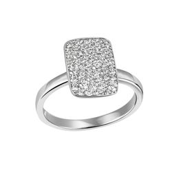 Firetti Damen Fingerring "Schmuck Geschenk Silber 925 Silberring Quadrat", 54, Silber 925 (Sterlingsilber), 2,4mm, silber, Silber 925