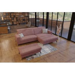 Sit & More Ecksofa SIT & MORE, B:290cm H:88cm T:178cm, rosa, 95%Polyester 5%Polyamid, Wohnzimmer, Sofas, "Bolero L-Form"