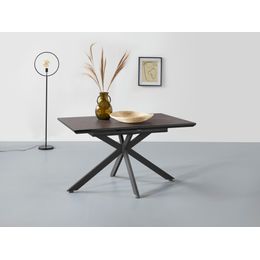 Esstisch Hela, B:140cm H:76cm T:90cm, braun, Garten, Tische, "Fenja", ausziehbar 140-180 cm