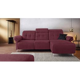 Ecksofa Places of Style, B:270cm H:102cm T:168cm, lila, Kunstleder SOFTLUX;Flachgewebe (100% Polyester);Struktur (100% Polyester), Wohnzimmer, Sofas,
