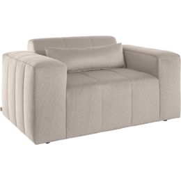Loveseat, B:142cm H:74cm T:90cm, beige, LeGer Home by Lena Gercke, 100% Polyester, Sessel, "Maileen Sessel", passend zur Modulserie "Maileen" -
