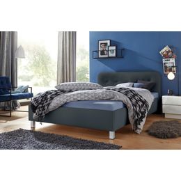 Polsterbett, B:150cm L:210cm, grau, Westfalia Schlafkomfort, Bezug Bett: Microfaser (100% Polyester) oder Strukturstoff (77% Polyester, 23%