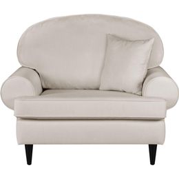 Sessel Home Affaire, B:117cm H:95cm T:100cm, beige, 100% Polyester, Wohnzimmer, Sessel, "Vitreux", auch in Bouclé-Bezug, B/T/H: 117/100/95 cm