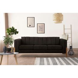 3-Sitzer Home Affaire, B:220cm H:74cm T:88cm, grau, Sofas, "Haki"
