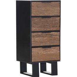 Kommode GUTMANN FACTORY, B:50cm H:106cm T:42cm, braun, Wohnzimmer, Sideboards, "Magic", aus recyceltem Altholz