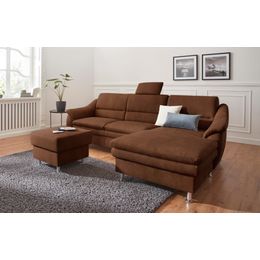 Sit & More Ecksofa SIT & MORE, B:264cm H:90cm T:162cm, braun, Luxus-Microfaser 2 (100% Polyester);Luxus-Microfaser ALTARA NUBUCK (100%