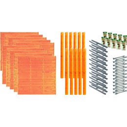 TETZNER & JENTZSCH Dichtzaun "San Diego 8", H/L: 180cm x 18,99m, Pfosten: 11 Stk., braun, TETZNER & JENTZSCH, Zaunelemente, 10 Elemente, LxH: 1899x180 cm