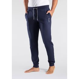 Herren Sweathose, BENCH. LOUNGEWEAR, Gr. 44, blau, Sweatware, Obermaterial: 60% Baumwolle, 40% Polyester, unifarben, Basic, Hosen, Jogginghose mit