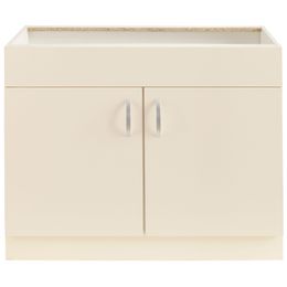 Wiho-Küchen Spülenschrank WIHO KÜCHEN, B:100cm H:82cm T:57cm, beige, Küche, Schränke, "Flexi", Breite 100 cm
