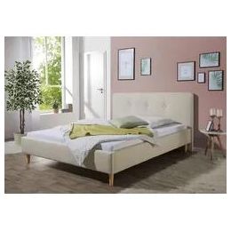 Polsterbett Maintal "Lonepine", beige (creme, beige), B:113cm H:97cm L:208cm, Betten, Bettseiten zerlegt, ohne Bettkasten