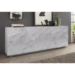 Sideboard Inosign, B:224cm H:86cm, silber, Wohnzimmer, Sideboards, "PING", Breite 224 cm