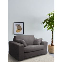 Sessel Home Affaire, B:140cm H:86cm T:95cm, schwarz, 100% Polyester, Wohnzimmer, Sessel, "Roma Matratzenh&ouml;he 140cm", Dauerschlaffunktion, mit