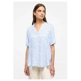 Longbluse Eterna "LOOSE FIT" Gr. 40, blau (hellblau), Damen, 100% Viskose, Blusen