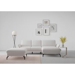Sit & More Ecksofa SIT & MORE, B:253cm H:84cm T:165cm, silber, Wohnzimmer, Sofas, "Fashion L-Form", wahlweise mit Kopfteilverstellung und Vorziehsitz, motorisch