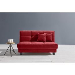 ell+ell Schlafsofa ELL + ELL, B:160cm H:90cm T:100cm, rot, 100% Polyester, Kinderzimmer, Sofas, "Tilda", Breite 160 cm, inkl. 2 Zierkissen