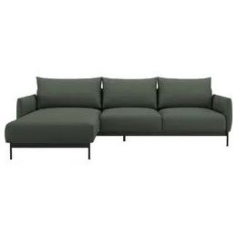 Ecksofa TENKSOM "Tokey, Polsterecke, Couch, Recamiere links und rechts montierbar" Sofas Gr. B/H/T: 255cm x 68cm x 185cm, Polyester, Recamiere beidseitig montierbar, grün Bezüge wechselbar, hoher und gemütlicher Sitzkomfort, L-Form