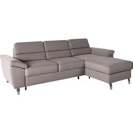 Sit & More Ecksofa SIT & MORE, B:250cm H:88cm T:161cm, grau, Wohnzimmer, Sofas, "Sorano L-Form", wahlweise mit Bettfunktion und Bettkasten