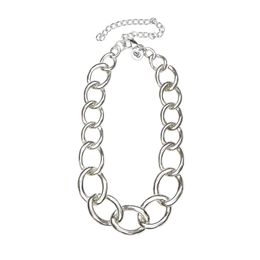 Damen Kette mit Anh&auml;nger "Elea", silber, Basic, Collezione Alessandro, Metall, Halsketten, Metallgliederkette