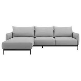 Ecksofa TENKSOM "Tokey, Polsterecke, Couch, Recamiere links und rechts montierbar" Sofas Gr. B/H/T: 255cm x 68cm x 185cm, Polyester, Recamiere beidseitig montierbar, beige (sand) Bezüge wechselbar, hoher und gemütlicher Sitzkomfort, L-Form