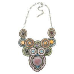 Damen Kette mit Anh&auml;nger "Beria", bunt, Basic, Collezione Alessandro, Glas, Halsketten, in runden Formen gefertigt