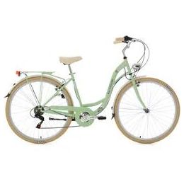 KS-Cycling Cityrad KS CYCLING "Casino" Fahrräder Gr. 48cm, 28 Zoll (71,12cm), grün (mint-grün) für Damen, Kettenschaltung