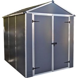 Gerätehaus, grau, PALRAM - CANOPIA, Aluminium, Polycarbonat (PC), Garten, Gerätehäuser, "Rubicon Gerätehaus 6x8"