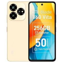 ZTE Smartphone "Blade V60 Vita" Mobiltelefone Gr. 256 GB, goldfarben (champagne gold)