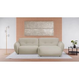 Ecksofa BETYPE, B:289cm H:87cm T:184cm, beige, 100% Polyester, Wohnzimmer, Sofas, "Be Fluffy", Softes Sitzgefühl, moderne Kedernaht, hochwertiger