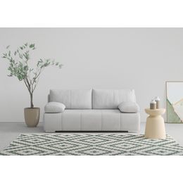 Sofa Collection AB, B:188cm H:84cm T:96cm, grau, 100% Polyester, Wohnzimmer, Sofas, "Torsten", mit Bettfunktion und Bettkasten