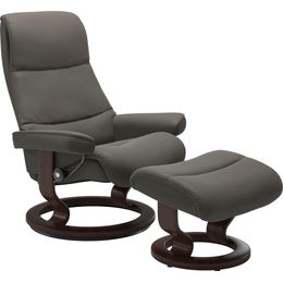 Relaxsessel stressless, B:78cm H:105cm T:78cm, grau, Leder BATICK: BATICK ist ein leicht korrigiertes, durchgefärbtes und genarbtes Möbelleder, bei