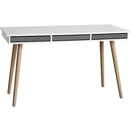 Schreibtisch, B:137,4cm H:75cm T:60cm, grau, HAMMEL FURNITURE, Büro, Tische, "Mistral Bürotisch, Arbeitstisch, Tisch, Computertisch", Holzbeinen, B: