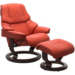 Fu&szlig;hocker stressless, B:55cm H:40cm T:41cm, braun, Garten, Hocker, "Reno", mit Classic Base, Gestell Wenge