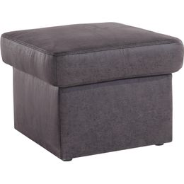 Sit & More Stauraumhocker SIT & MORE, B:60cm H:48cm T:60cm, grau, 100% Polyester, Hocker, "Melissa", klassisches Design, optional in dem mit Wasser zu