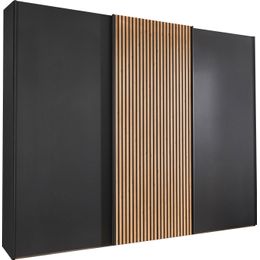 Drehtürenschrank Wiemann, B:278,9cm H:236cm T:67cm, grau, Holzwerkstoff, Schränke, "Denver", hochwertige Beschläge