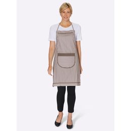 Classic Basics Damen Kochsch&uuml;rze, braun, Baumwolle, Sch&uuml;rzen