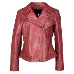 JCC Damen Bikerjacke "1703", rot, Gr. 38, Obermaterial 100% Ziegenleder / Futter: 100% Baumwolle, Jacken
