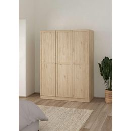 Kleiderschrank Home Affaire, B:147cm H:200,1cm T:61,7cm, braun, Spanplatte, Kinderzimmer, Schränke, "Billund Aufbewahrung Kasten Schrank Stauraum",