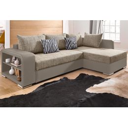 Ecksofa Collection AB, B:226cm H:80cm T:92cm, braun, Zierkissen: 100% Polyester;Microfaser PRIMABELLE (100% Polyester) / Struktur ( 20% Polyacryl,