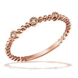 Goldmaid Damen Diamantring, 18,5, Rotgold 585, rosa, Rotgold 585, Fingerringe