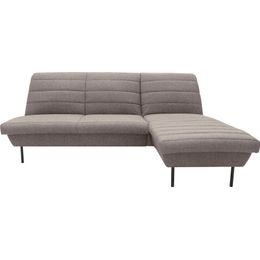 Ecksofa, B:214cm H:92cm T:168cm, beige, LOOKS by Wolfgang Joop, 70% R-Polyester, 30% Polyester, Wohnzimmer, Sofas, "LOOKS IX L-Form", Quersteppung,