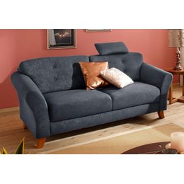 3-Sitzer Home Affaire, B:192cm H:89cm T:90cm, grau, Struktur weich ( 97% Polyester, 3% Baumwolle);Luxus-Microfaser ALTARA NUBUCK (100%