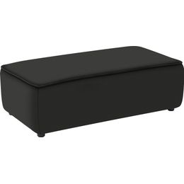 Hocker W.Schillig, B:120cm H:39cm T:60cm, grau, Longlife Xtra-Leder Z59: Glattleder mit modischer Pr&auml;gung. Hautst&auml;rke 0, 9 - 1, 1 mm, Garten, Hocker,