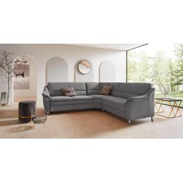 Ecksofa Places of Style, B:260cm H:90cm T:230cm, grau, Luxus-Microfaser ALTARA NUBUCK (100% Polyester);Luxus-Microfaser weich (90% Polyester, 10%