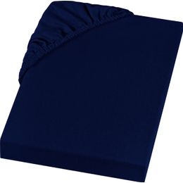 Spannbettlaken SETEX, B:180cm L:200cm, blau, Feinbiber, Obermaterial: 70% Baumwolle, 30% Lyocell (TENCEL ), Bettlaken, "REFIBRA Feinbiber", aus bis