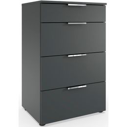 Schubkastenkommode wimex, B:54cm H:84cm T:41cm, grau, Spanplatte, Sideboards, "Level by fresh to go", 4 Schubladen mit soft-close Funktion, 54cm