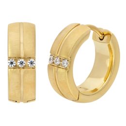 TITANIA Damen Paar Creolen "Ohrringe", Titan, gold, Titan, Ohrringe