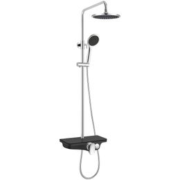 Stangenbrause-Set Sanotechnik, H:115cm, schwarz, Brausegarnituren